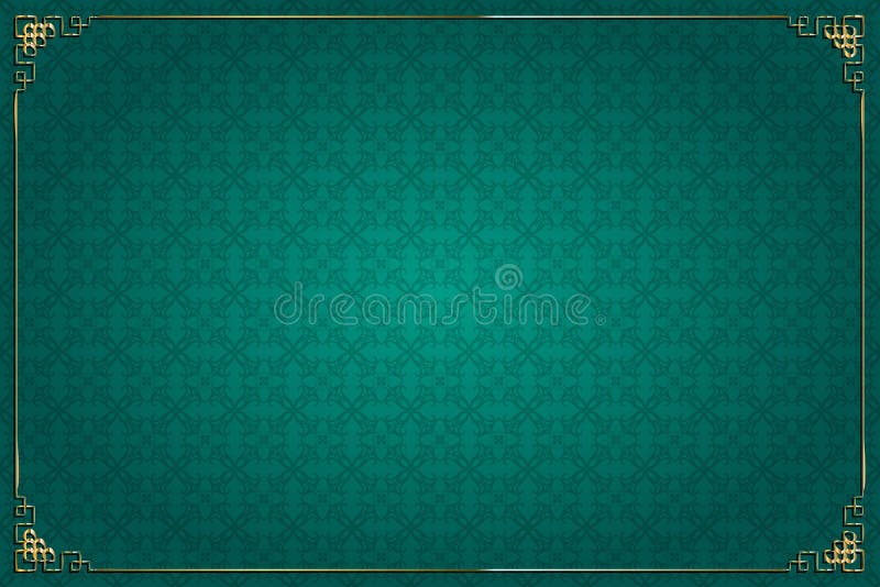 Turquoise Gold Ornate Border Stock Illustrations – 295 Turquoise Gold ...