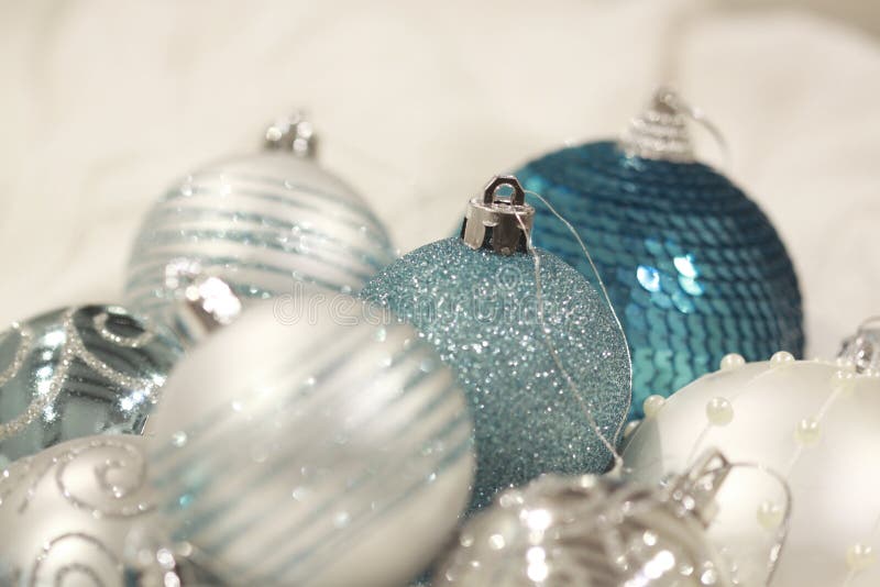 Turquoise Christmas Decorations Stock Photo - Image of decorations ...