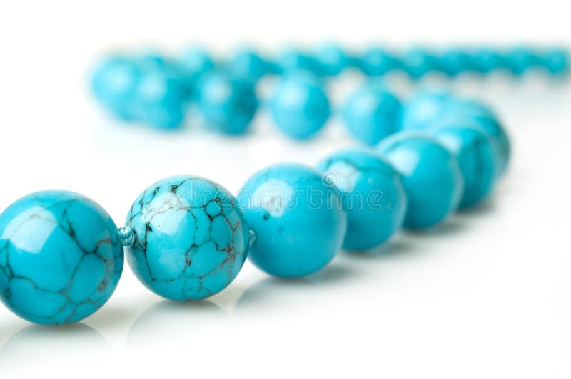 Turquoise Beads and Stones Close-up Stock Photo - Image of necklaces ...