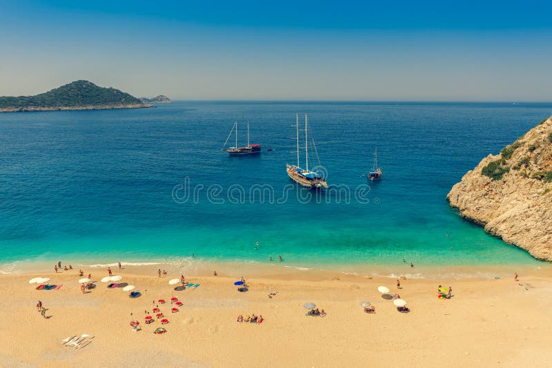 Turquoise Coast stock image. Image of beach, summer, sand - 42624443