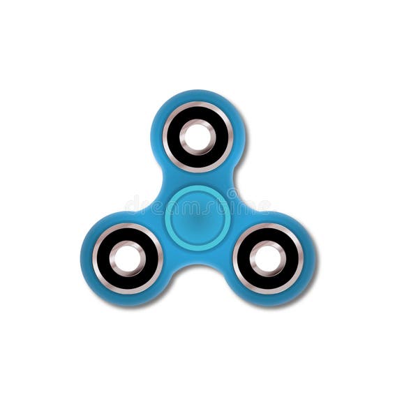 Turquoise Color Fidget Spinner Toy Vector Stock Vector - Illustration ...