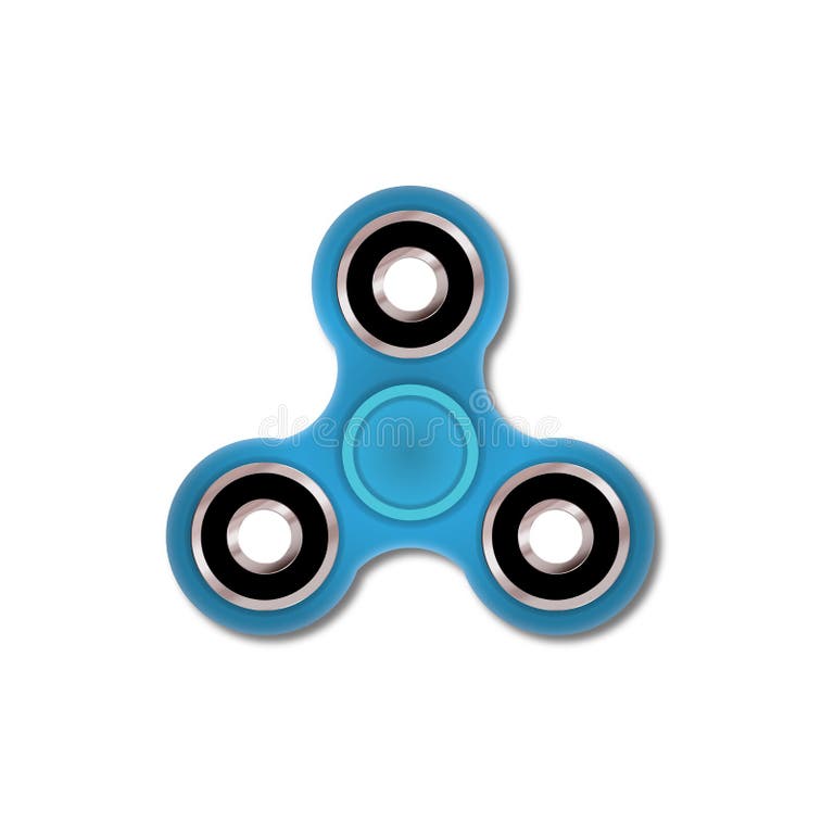 Turquoise Color Fidget Spinner Toy Vector Stock Vector - Illustration ...