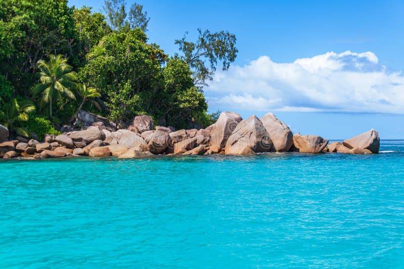 The Turquoise Color of the Sea Stock Image - Image of coastline ...