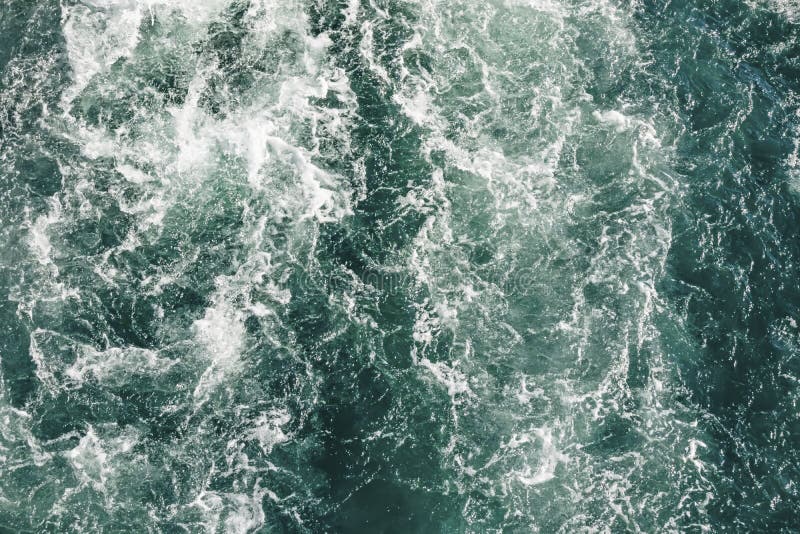 Turquoise Color Sea and Ship Wave Stock Photo - Image of journey, frame ...