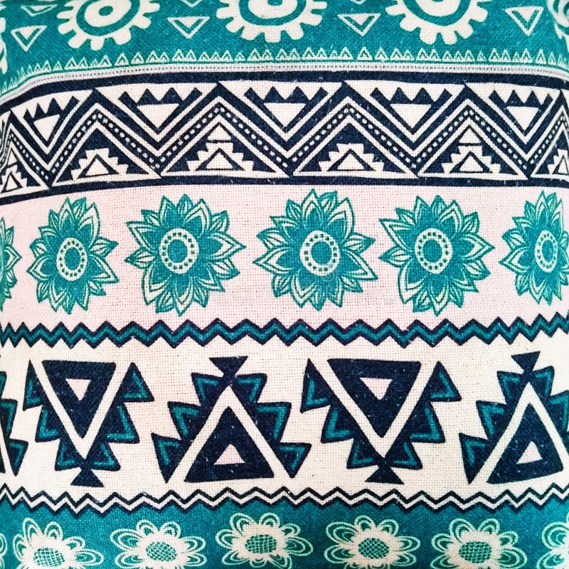 Turquoise Colour of Bohemian Pattern Stock Image - Image of symmetry ...