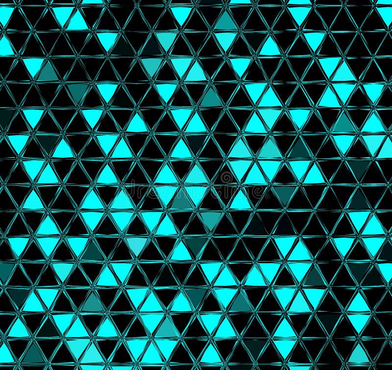 Turquoise Coloured Triangular Shaped Mosaic Stock Illustration ...
