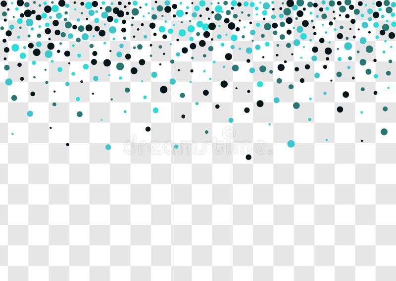 Turquoise Confetti Effect Vector Transparent Stock Vector ...