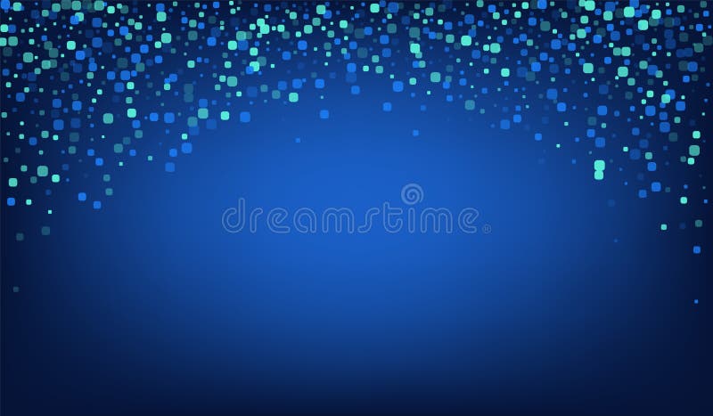 Turquoise Confetti Flying Blue Vector Background Stock Illustration ...