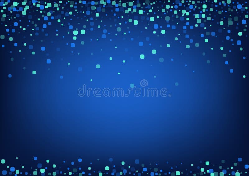 Turquoise Confetti Top Blue Vector Background Stock Illustration ...