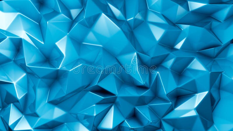 Turquoise Crystal Background with Triangles. 3d Illustration, 3d ...
