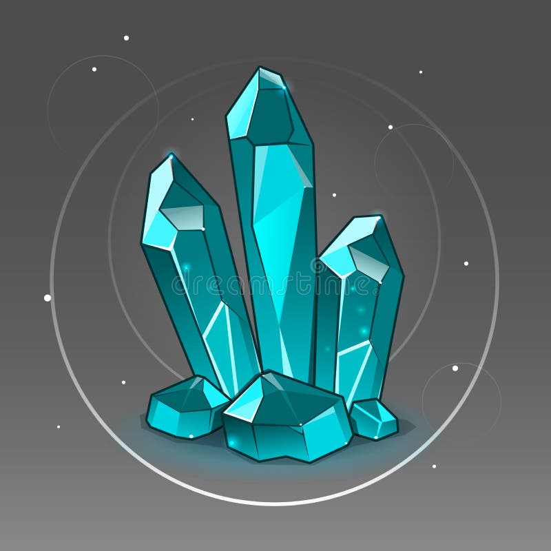 Turquoise crystal grafics stock vector. Illustration of crystal - 130433615