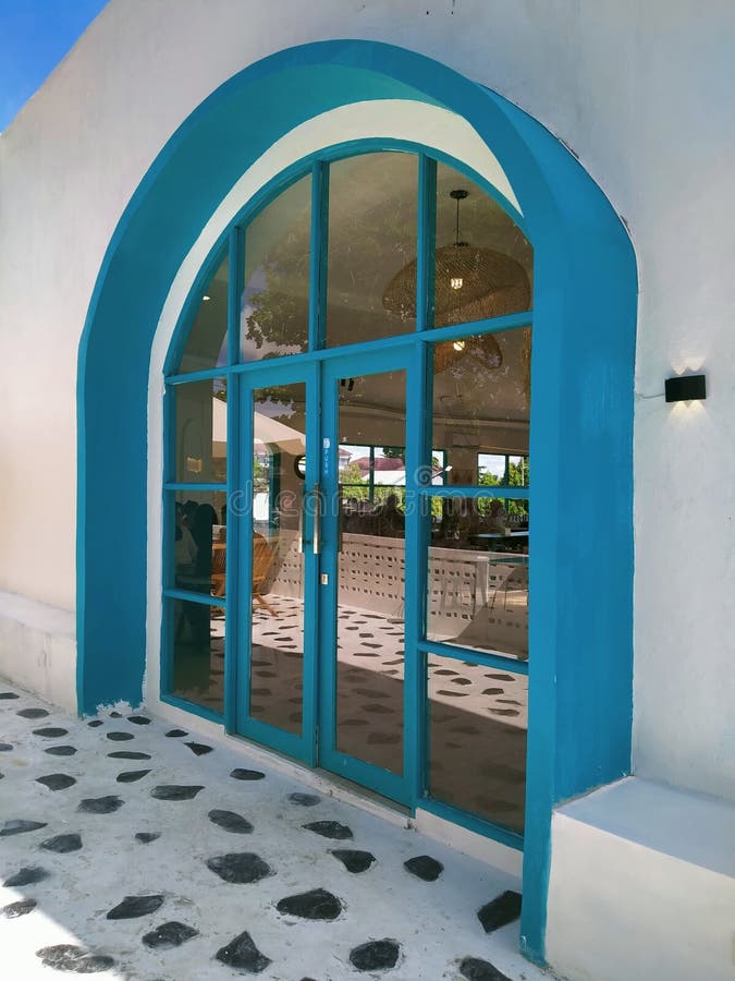 The turquoise door stock photo. Image of cover, arch - 254098672