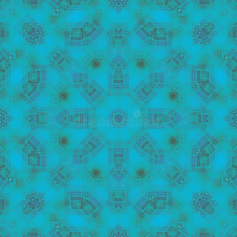 Turquoise Dynamic Mosaic Seamless Pattern Geometric Work Abstract ...