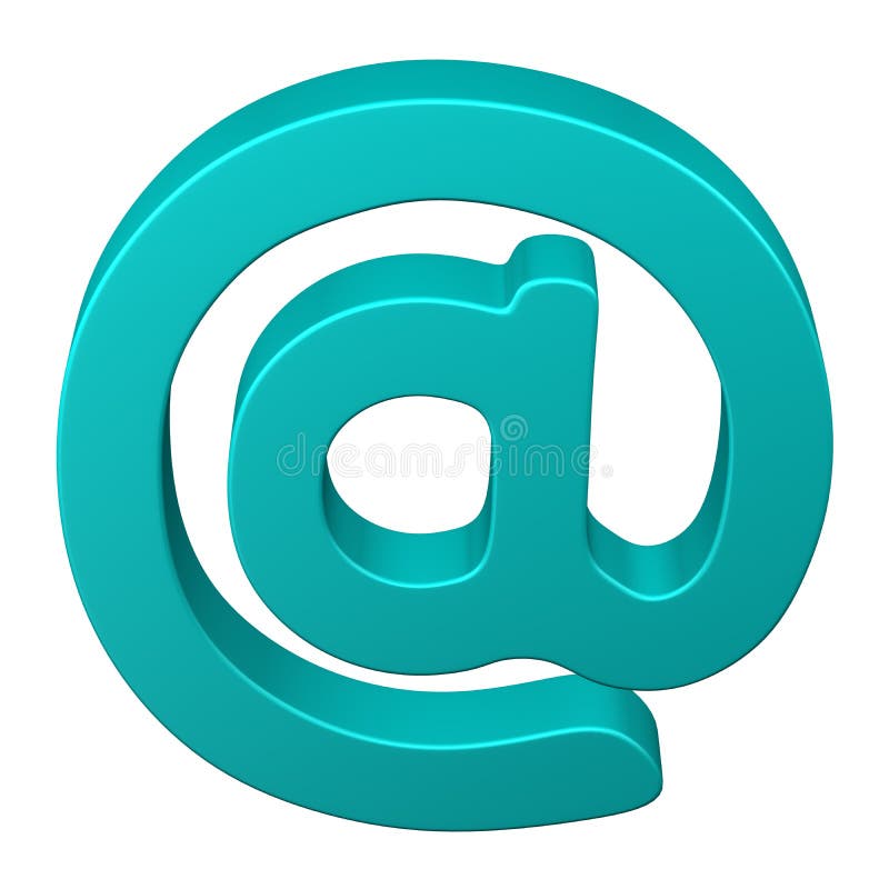 Turquoise e-mail symbol. stock illustration. Illustration of direct ...