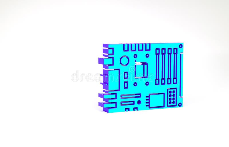 Turquoise Electronic Computer Components Motherboard Digital Chip ...