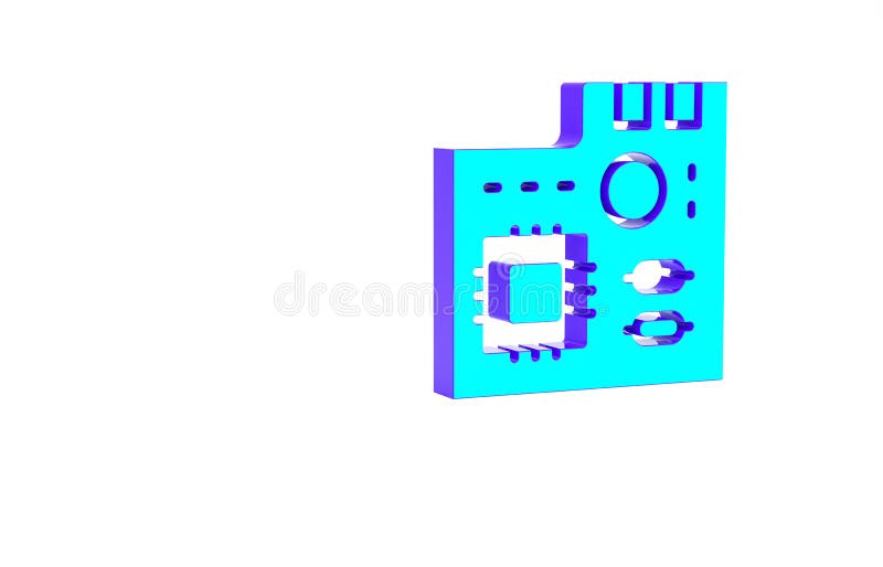 Turquoise Electronic Computer Components Motherboard Digital Chip ...