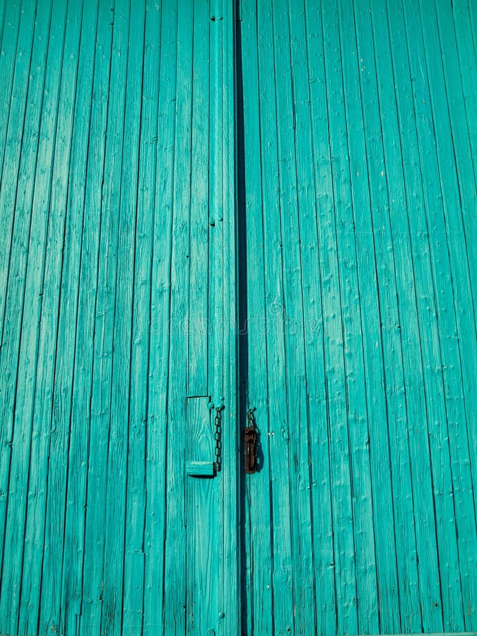 Turquoise entrance door stock photo. Image of wooden, door - 5104132