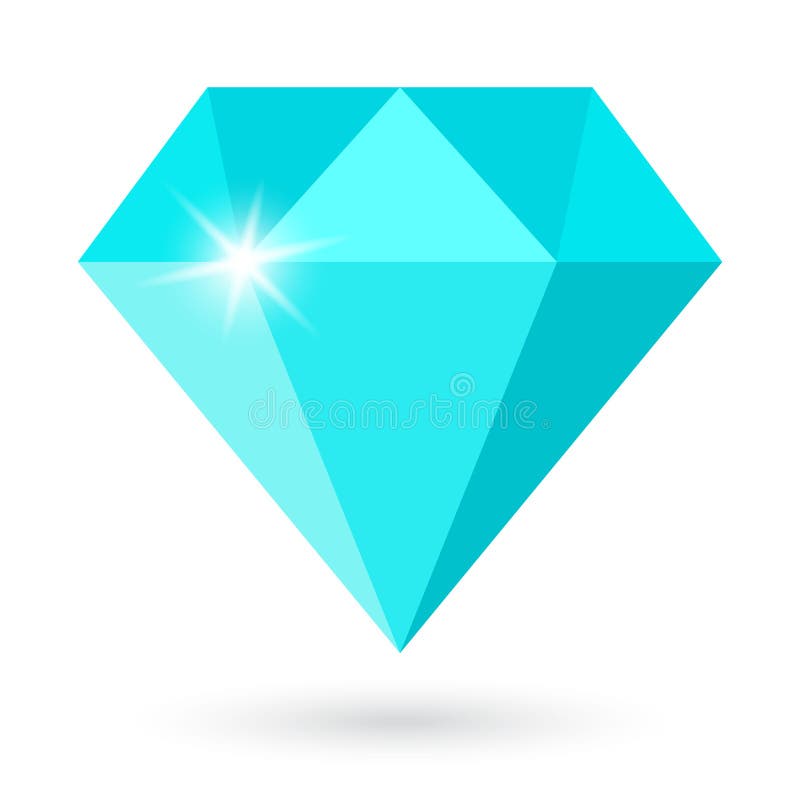 Turquoise Gemstone Vectorpictogram Vector Illustratie - Illustration of ...