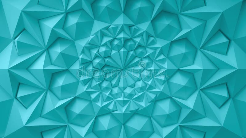 Turquoise Geometric Triangle Wall Waving Background. Seamless Loop 4K ...