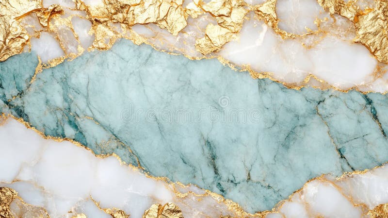 Turquoise and Gold Marble with Teal, White Onyx Geode Texture ...