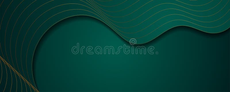 Turquoise and Golden Abstract Wavy Background Stock Vector ...