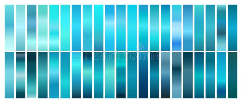 Turquoise Gradient Set for Light To Bright Colors Stock Vector ...