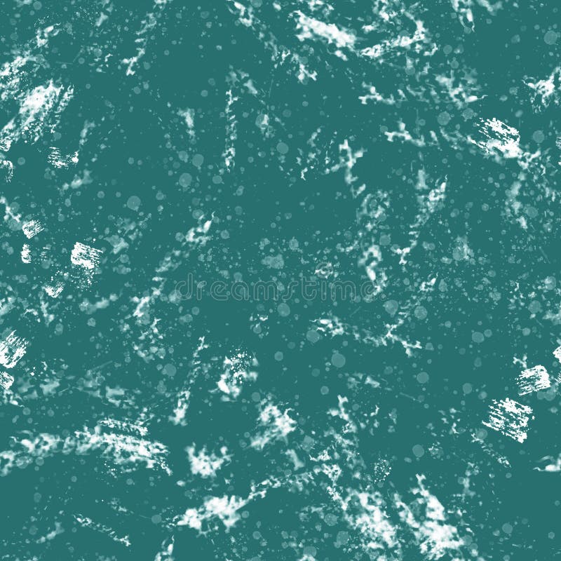 Turquoise Green Abstract Background. Seamless Texture with White Paint ...