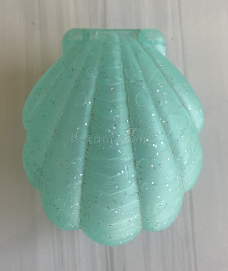 Turquoise Green Pearl Container with White Background Stock Photo ...