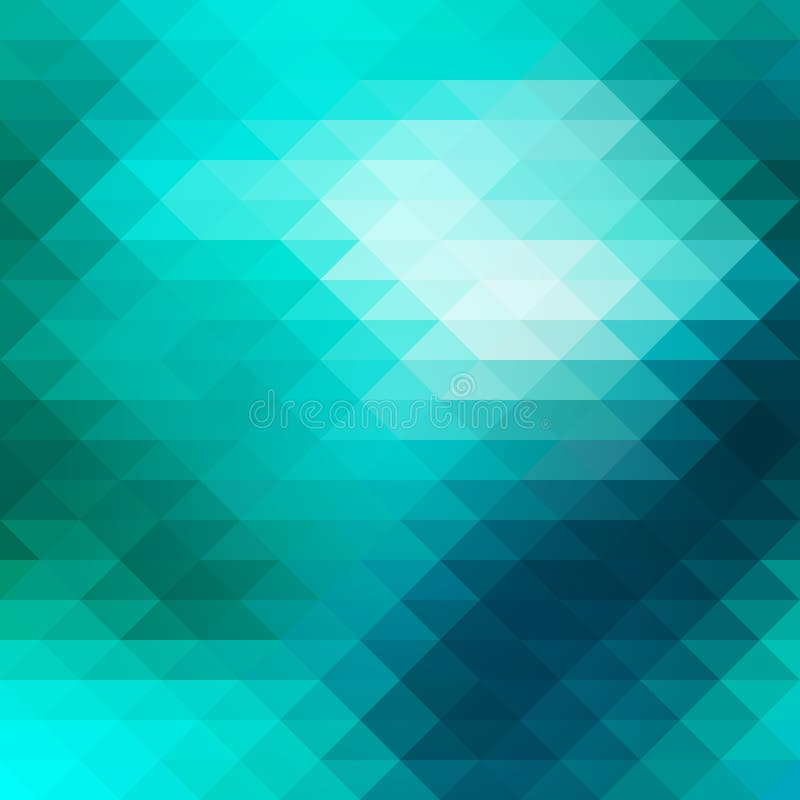 Turquoise Green Rows of Triangles Background, Square Stock Vector ...