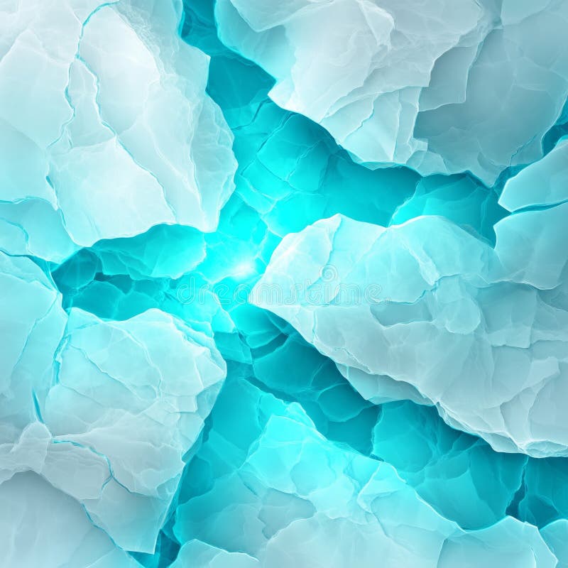 Turquoise Ice Pattern Surface with Cracks and Textures Stock Image ...