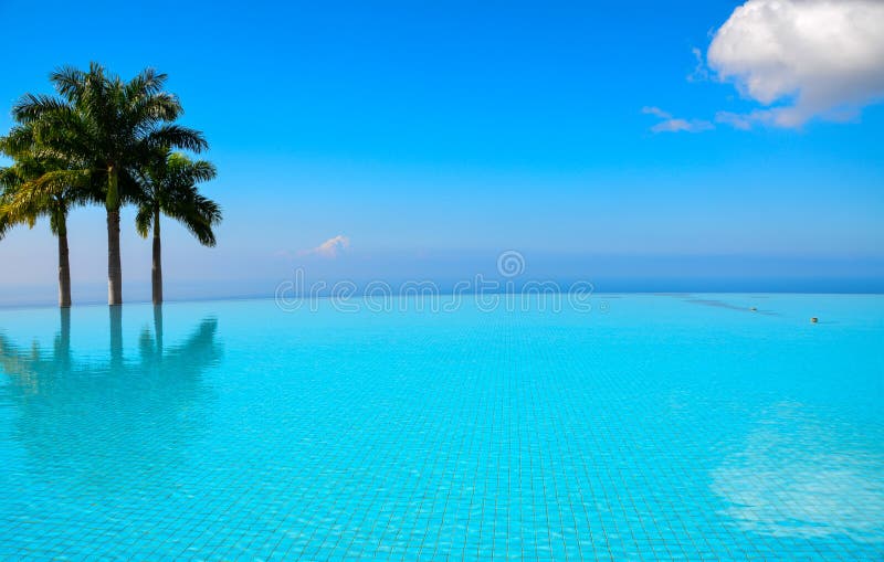Turquoise Infinity Pool stock photo. Image of infinity - 46494304