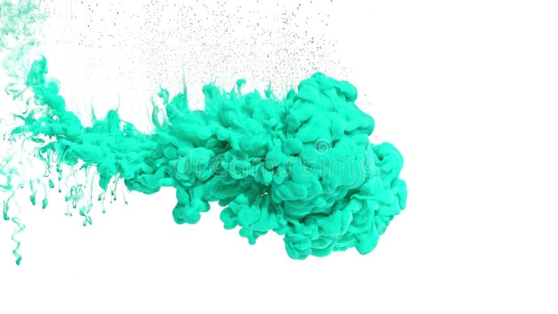 Turquoise Ink in Water stock image. Image of abstract - 105279673