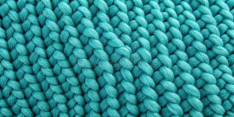 Turquoise Knitted Fabric Texture Stock Photo - Image of fiberart ...