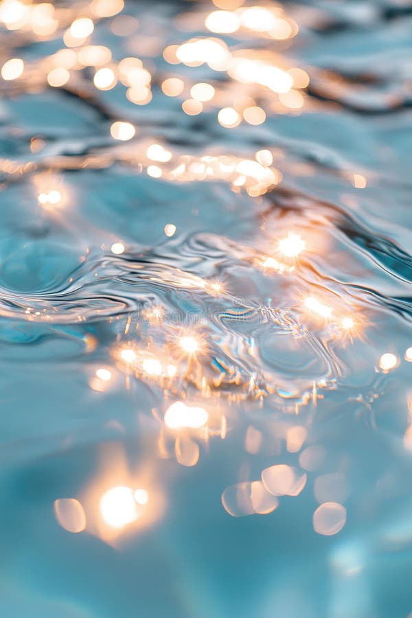 Turquoise Lagoon Glows with Light Refractions that Dance on Its Surface ...