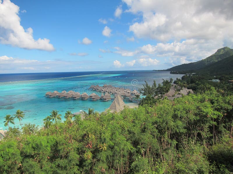 Turquoise lagoon in moorea stock photo. Image of exotic - 45792802