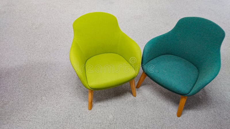 Turquoise and Lemon Chairs stock image. Image of chairs - 135682725