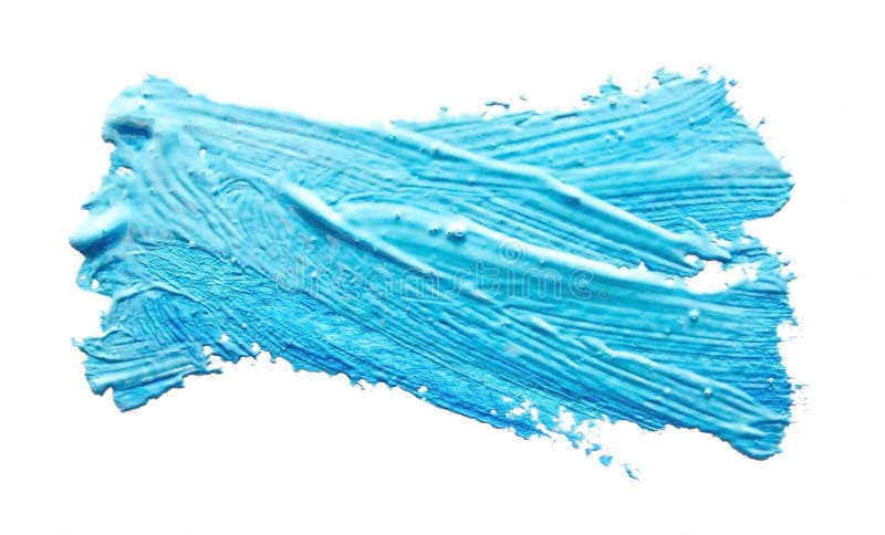 Turquoise Light Blue Strokes of the Paint Brush Isolated Stock Image ...