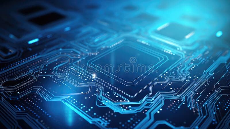 Turquoise Light Blue Tech Background Stock Illustration - Illustration ...