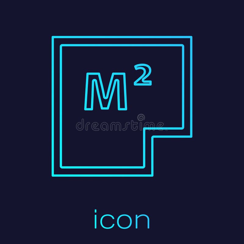 Turquoise Line House Plan Icon Isolated on Blue Background. Vector ...