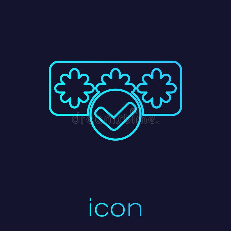 Turquoise Line Password Protection and Safety Access Icon Isolated on ...