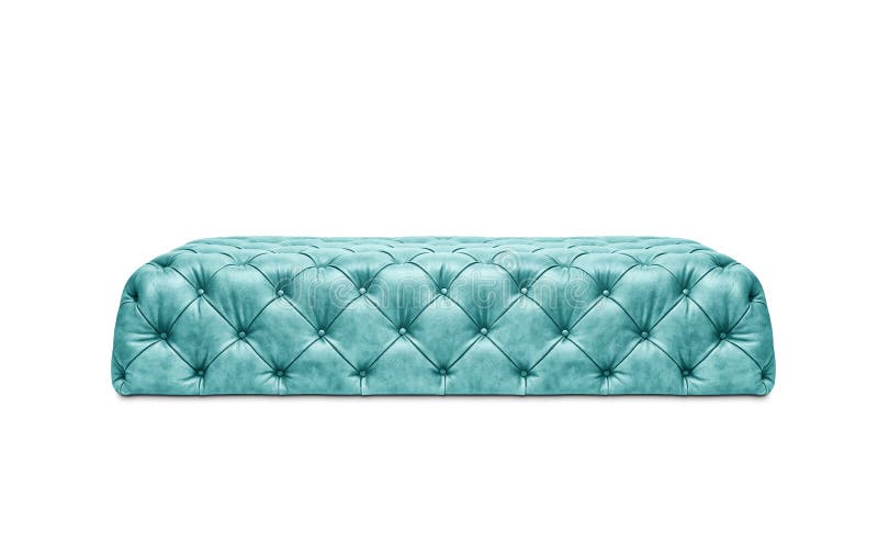Turquoise Luxury Leather Bench Stock Image - Image of room, decoration ...