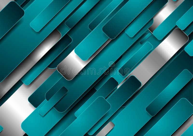 Turquoise and Metallic Stripes Abstract Technology Background Stock ...