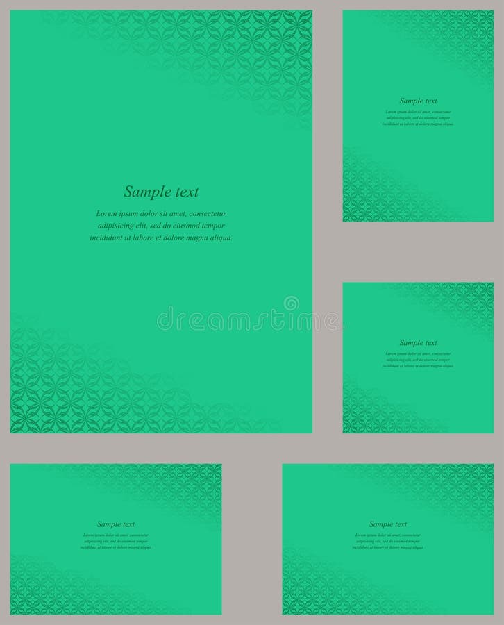 Teal Page Corner Design Template Stock Vector - Illustration of digital ...