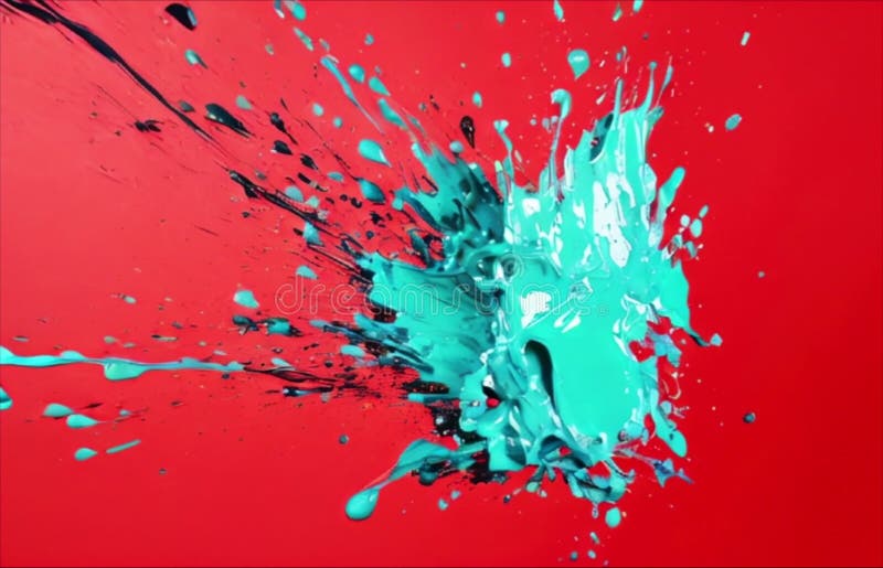 Turquoise Paint Explosion Splash Abstract Background. Colorful Cloud ...