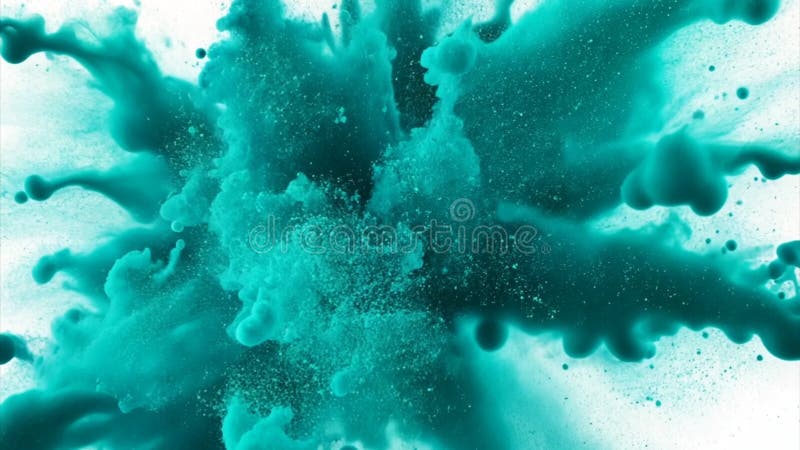 Turquoise Paint Explosion Splash Abstract Background. Colorful Cloud ...