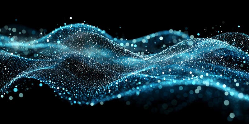 Turquoise Particles Cluster Together, Forming a Mesmerizing Wave that ...