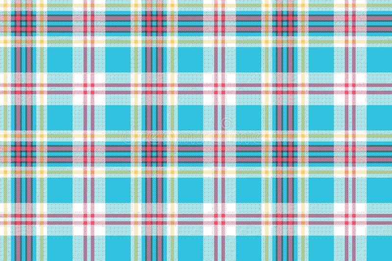Turquoise Plaid Check Fabric Seamless Pattern Stock Vector ...