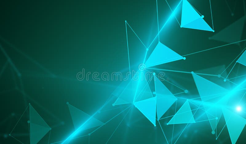 Turquoise Polygonal Background Stock Illustration - Illustration of ...