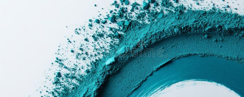 Turquoise Powder Texture on White Background, Abstract Art Concept ...