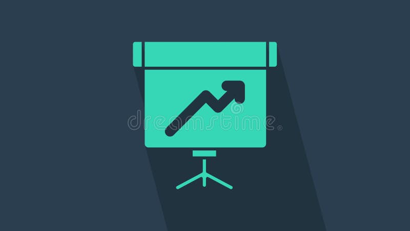 Turquoise Presentation Board with Graph, Schedule, Chart, Diagram ...
